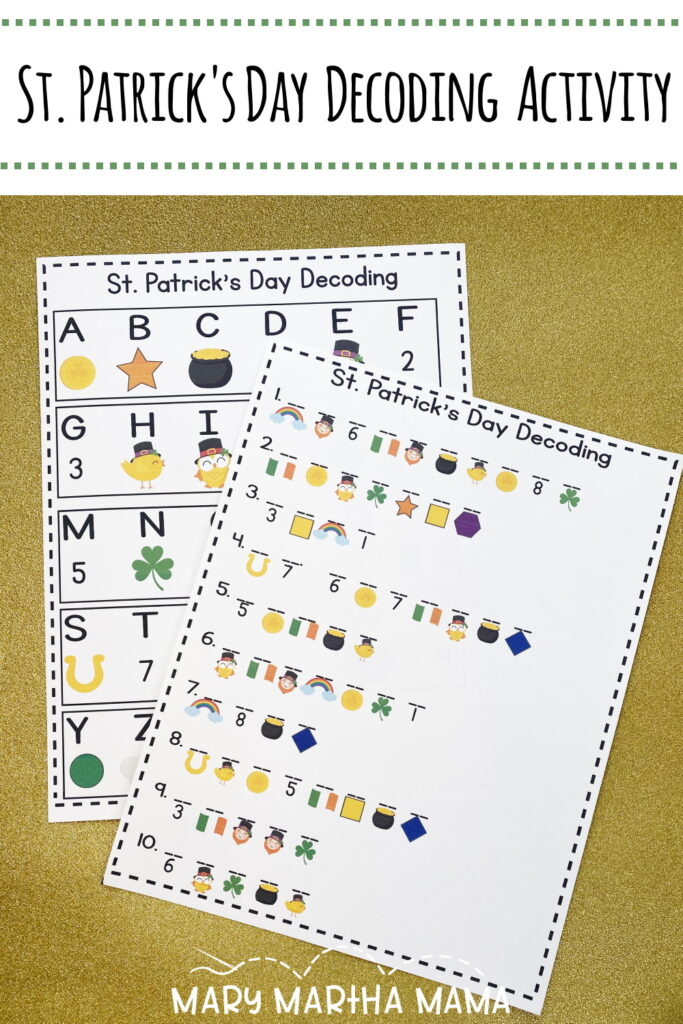 St. Patrick's Day Decoding Activity – Mary Martha Mama