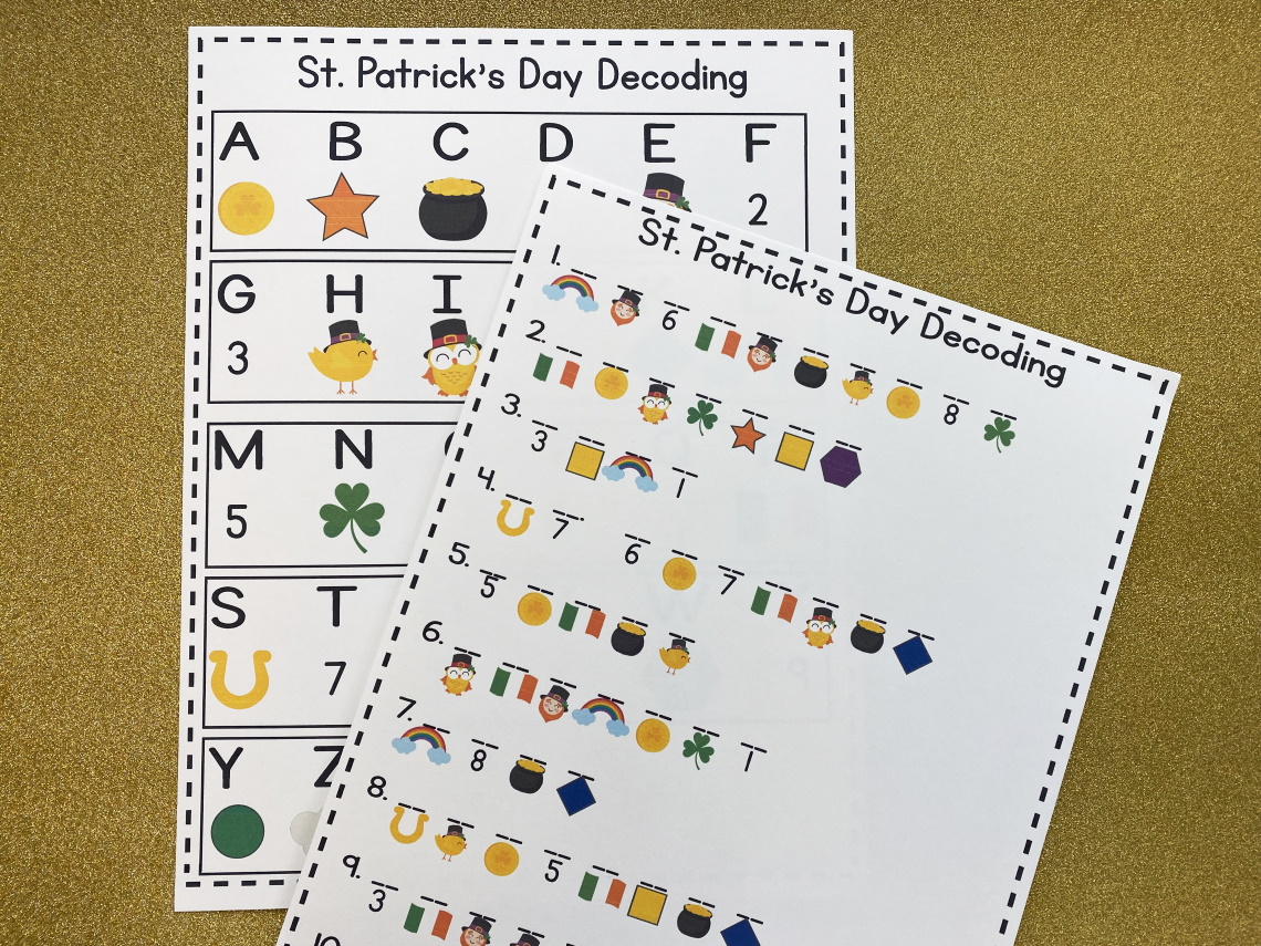 St. Patrick's Day Decoding Activity – Mary Martha Mama