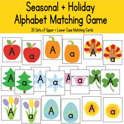 Printable Alphabet Flashcards for Holidays and Seasons – Mary Martha Mama