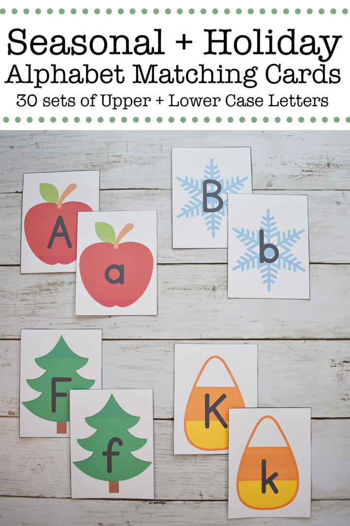 Printable Alphabet Flashcards for Holidays and Seasons – Mary Martha Mama