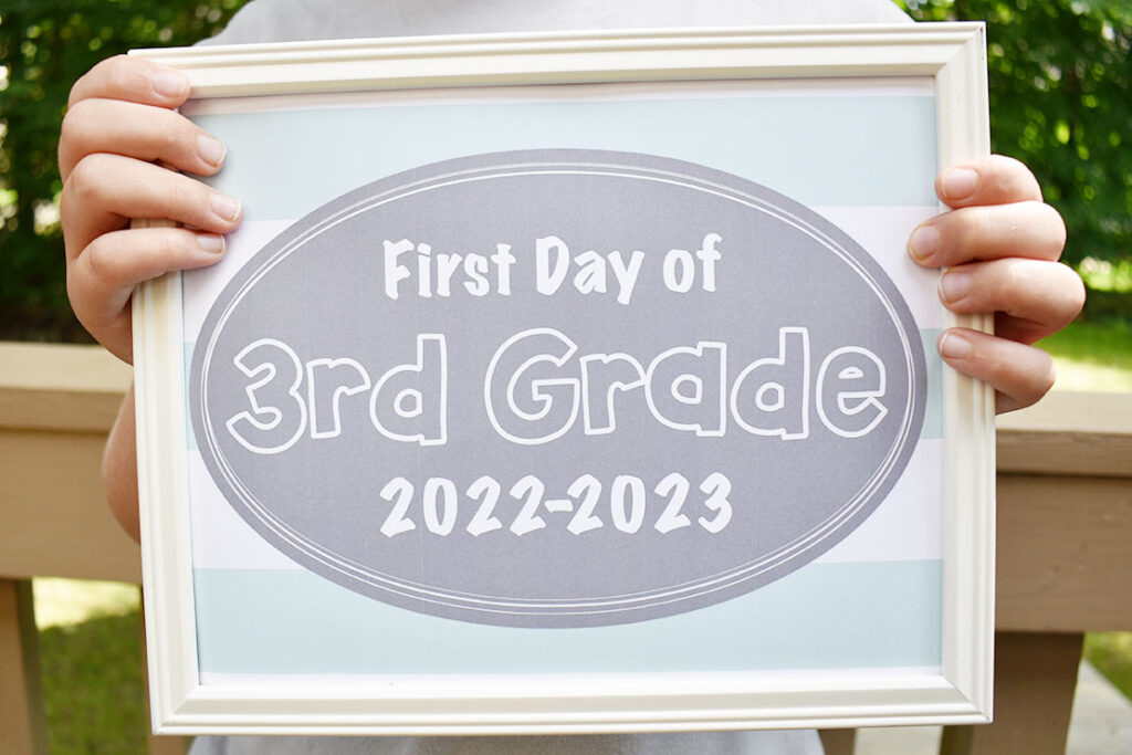 Free Printable First Day of School Signs 2022 – Mary Martha Mama