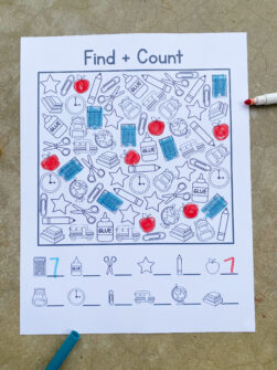 Back to School Find and Count Activity – Mary Martha Mama