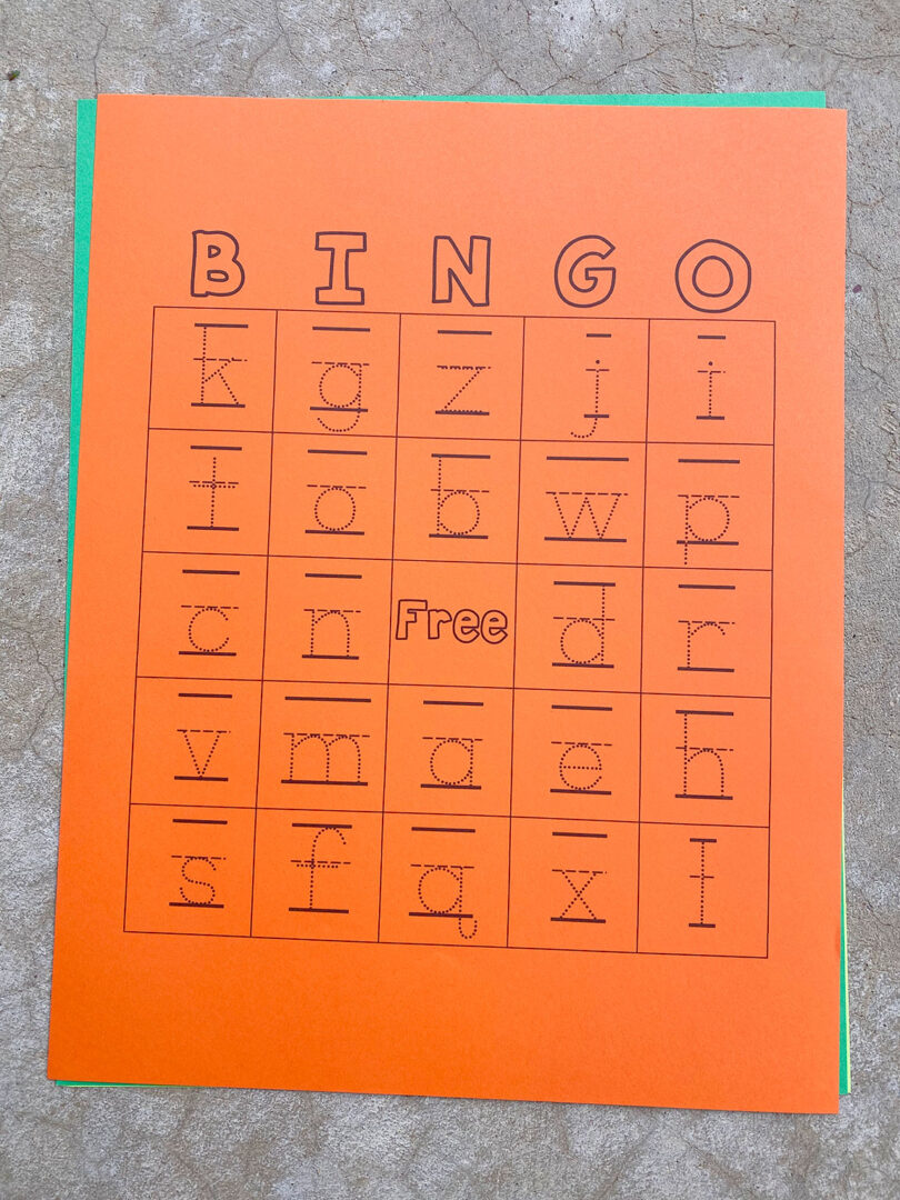 Tracing Alphabet Bingo Cards – Mary Martha Mama