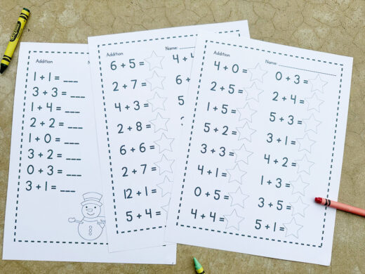 Christmas Math Worksheets for Kindergarten – Mary Martha Mama