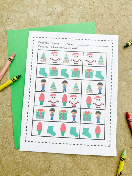 Christmas Math Worksheets for Kindergarten – Mary Martha Mama