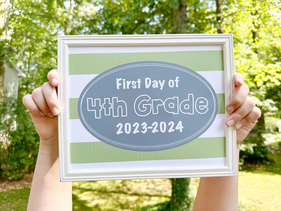 First Day Of Preschool Sign Printable Mary Martha Mama