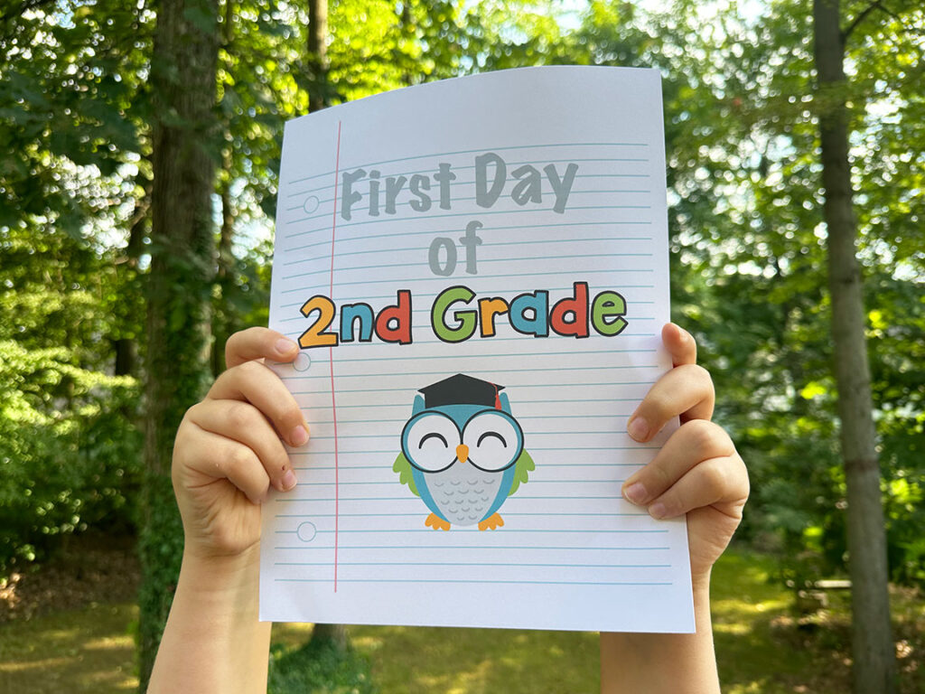 First Day of 2nd Grade Sign – Mary Martha Mama