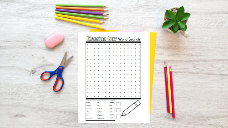Election Day Word Search – Mary Martha Mama