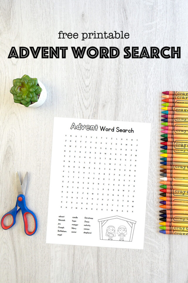 Advent Word Search – Mary Martha Mama