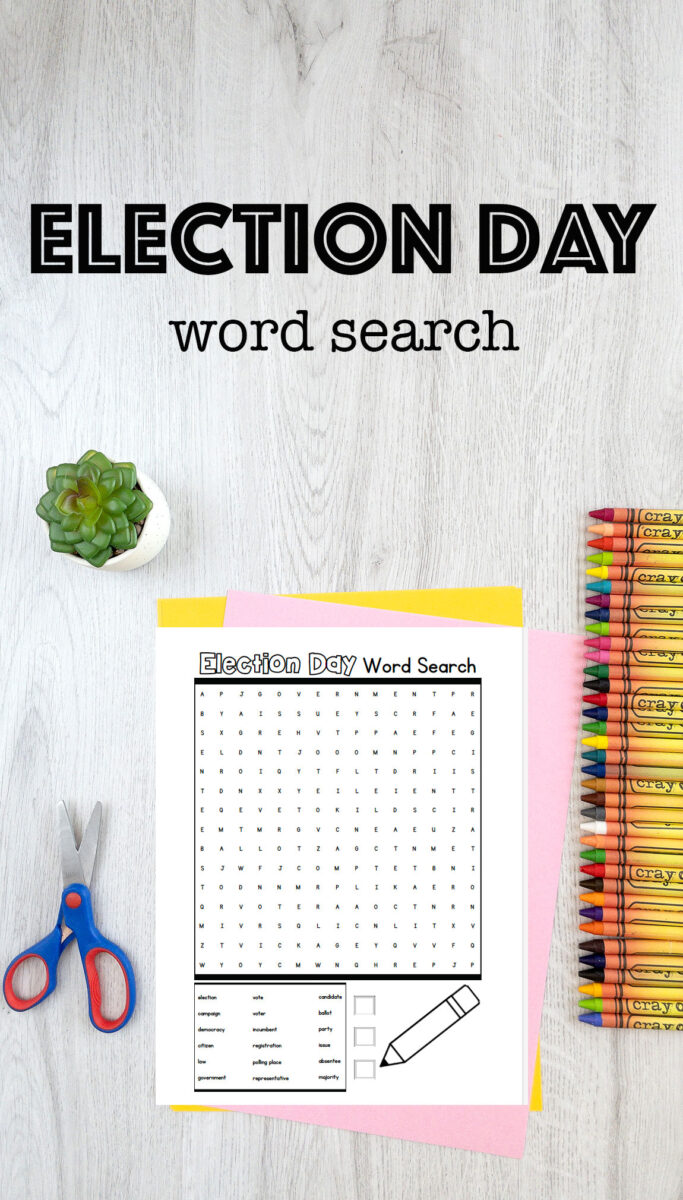 Election Day Word Search – Mary Martha Mama