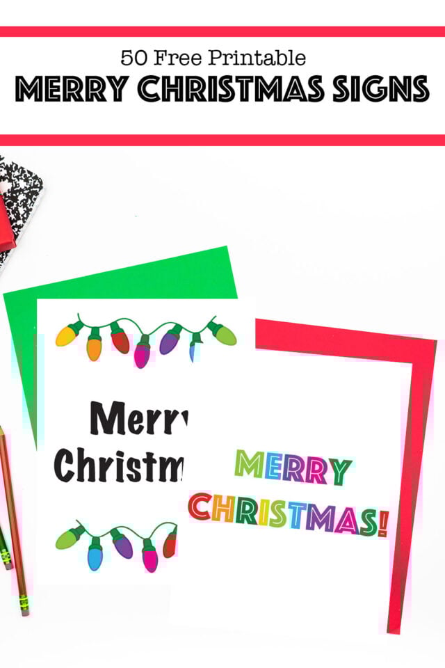 Merry Christmas Printable Signs – Mary Martha Mama