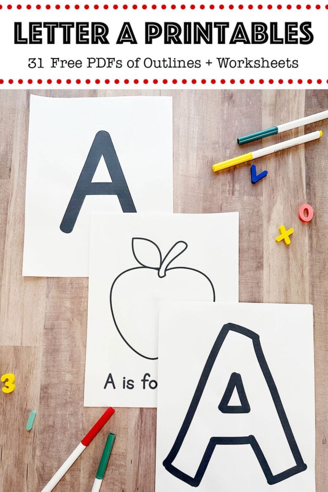 Letter A Printable | Free PDFs and Worksheets – Mary Martha Mama