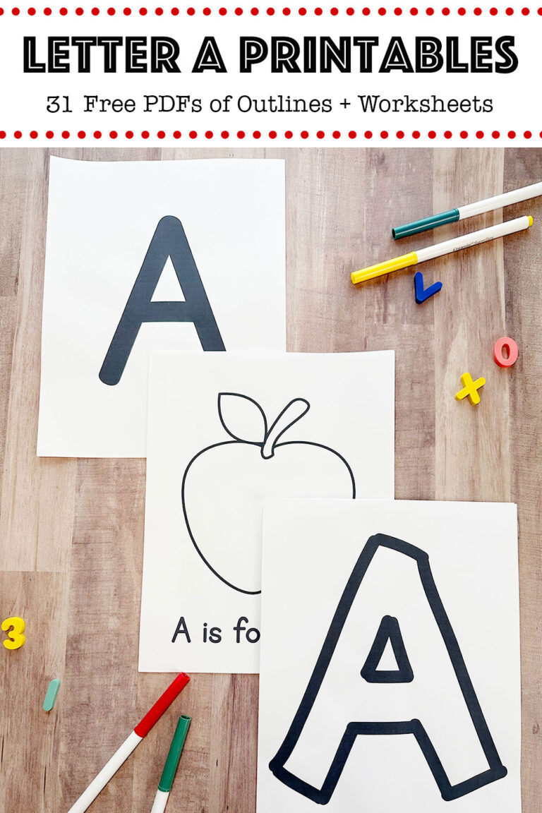 Letter A Printable | Free PDFs and Worksheets – Mary Martha Mama