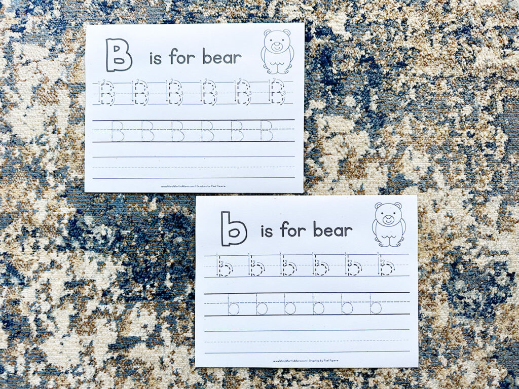 Letter B Printable | Free PDFs and Worksheets – Mary Martha Mama