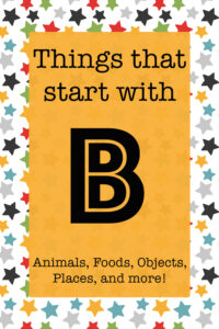 Things that Start with B – Mary Martha Mama