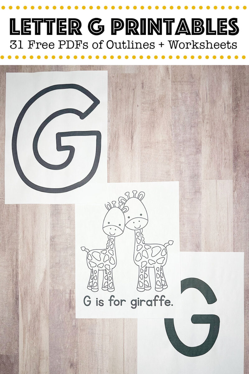 Letter G Printable | Free PDFs and Worksheets – Mary Martha Mama