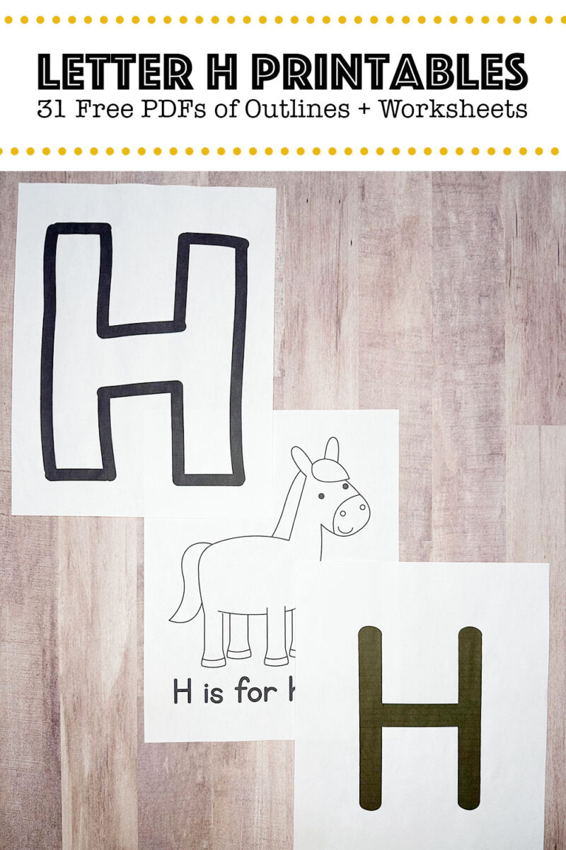 Letter H Printable | Free PDFs and Worksheets – Mary Martha Mama