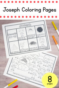 Joseph and the Coat of Many Colors Coloring Page – Mary Martha Mama