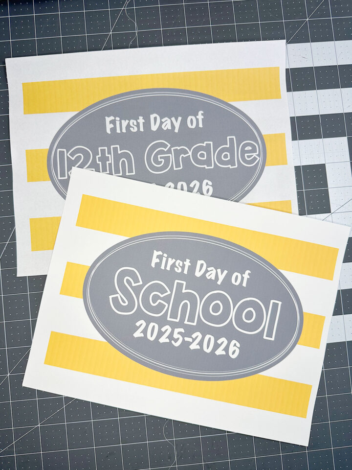 Free Printable First Day of School Signs 2025 – Mary Martha Mama